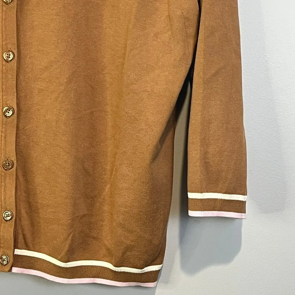 Talbots | Sweaters | Talbots Xl Charming Tipped Cardigan 34 Slv Cafe Au ...